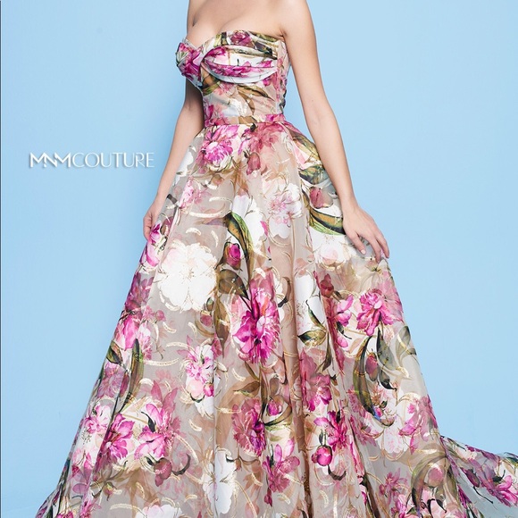 MNM Couture | Dresses | Mnm Couture Floral Ballgown | Poshmark